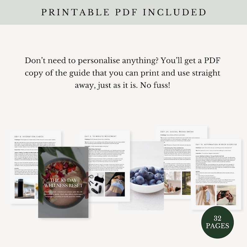 30 Day Wellness Reset Ebook: MRR + PLR, Wellness Coach Resource ...