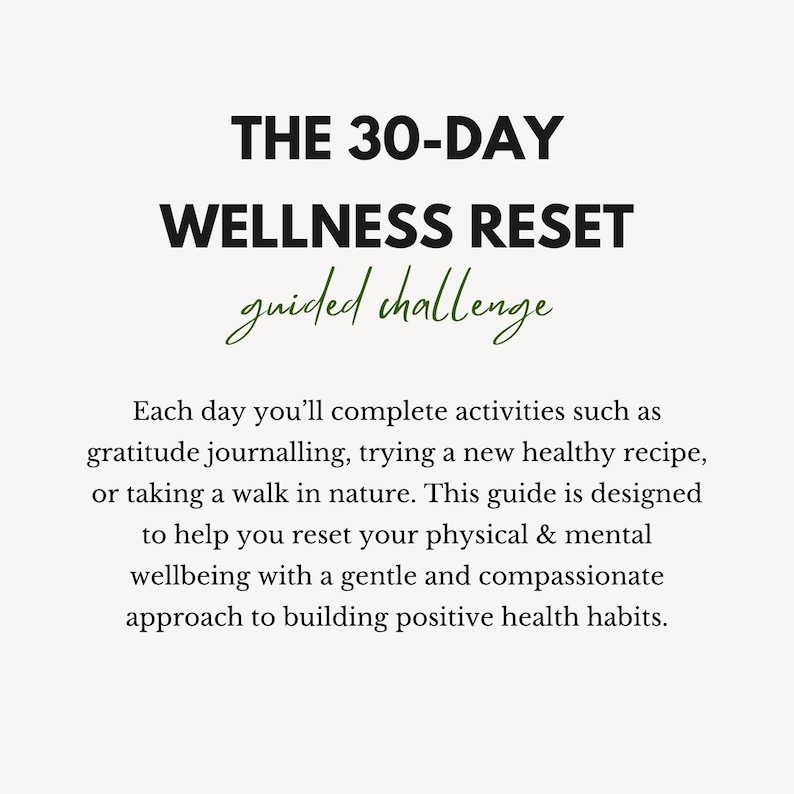 30 Day Wellness Reset Ebook: MRR + PLR, Wellness Coach Resource ...