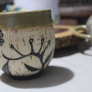 Ceramic Hand Etched Engobe Boutique Mugs - Etsy