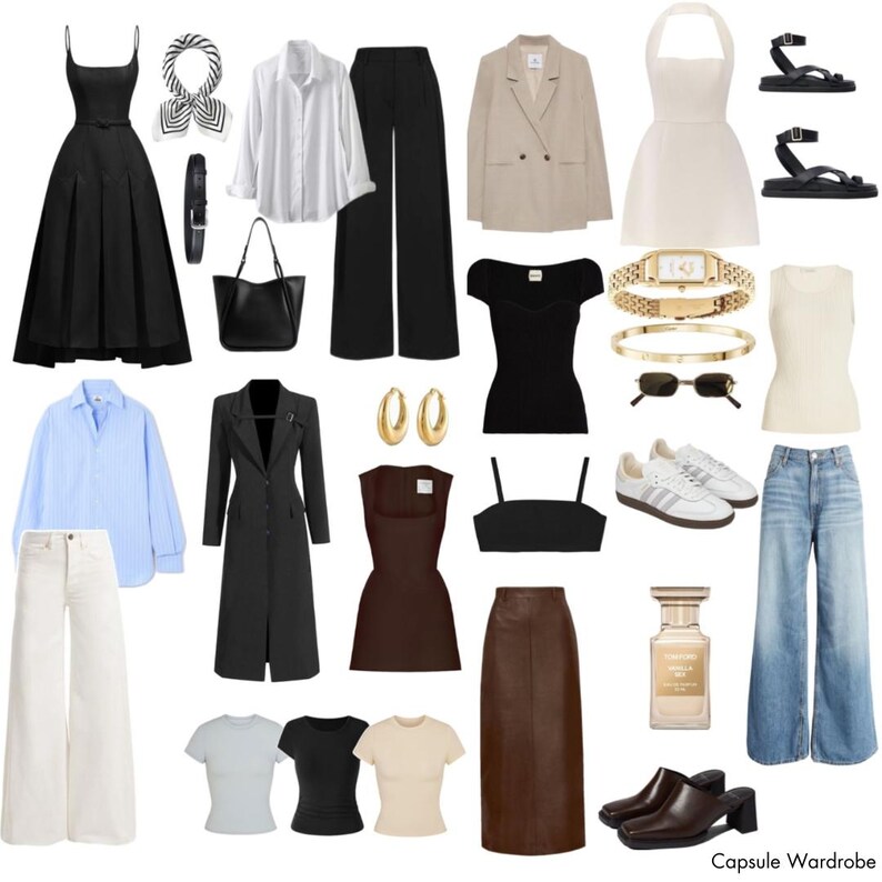 Capsule Wardrobe Thrifted Style Bundle, Business Dress, Modest Skirt ...
