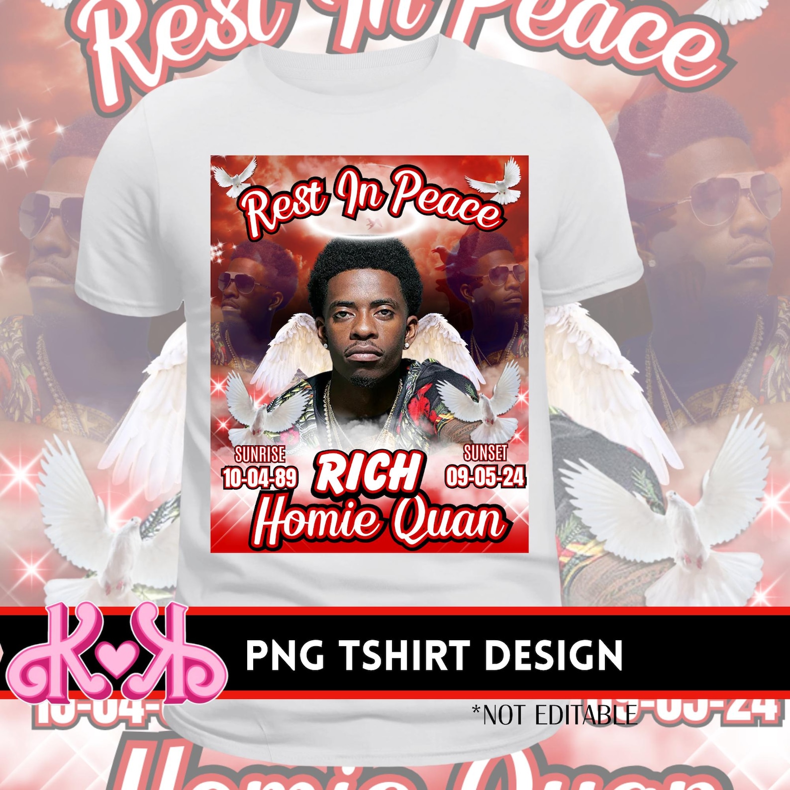 RIP Rich Homie Quan Png Image Memorial Design Funeral Shirt - Etsy