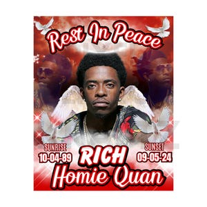 RIP Rich Homie Quan Png Image Memorial Design Funeral Shirt - Etsy