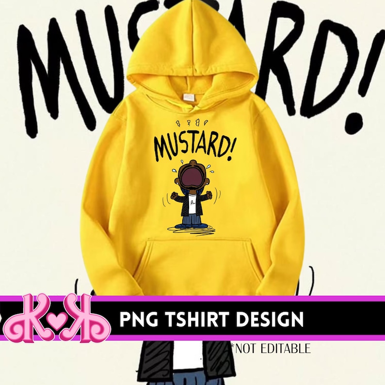 Mustard PNG Kendrick Lamar MUSTARD T-shirt Design They Not Like Us - Etsy