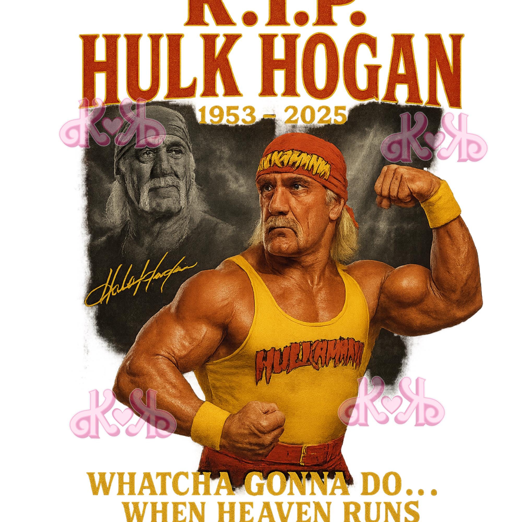 RIP Hulk Hogan Vintage T-shirt Design PNG | 90s Wrestling Fan Art ...