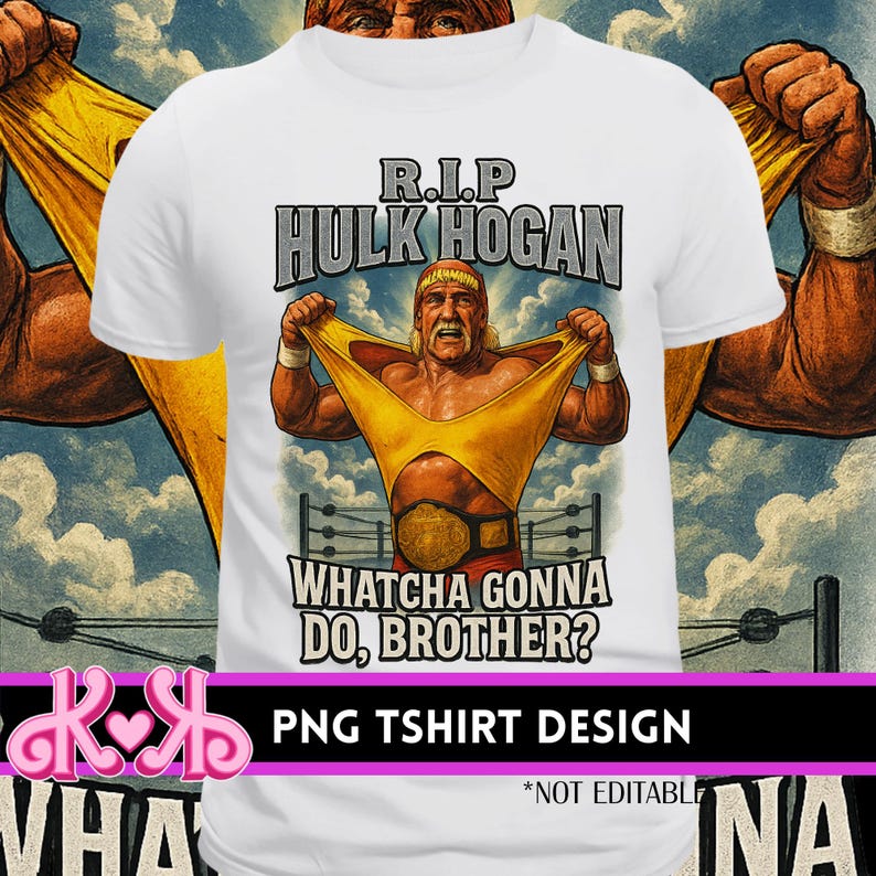 RIP Hulk Hogan PNG | Vintage Wrestling Shirt Design | Whatcha Gonna Do ...