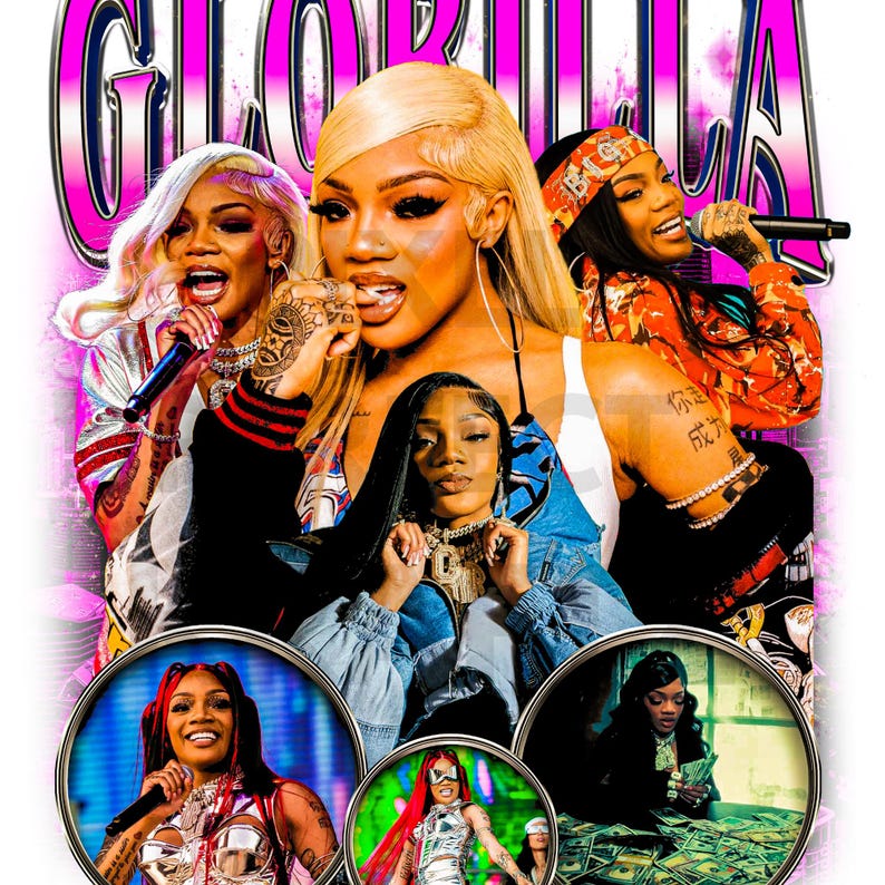 Glorilla Bootleg PNG: Rapper Hip Hop Digital Design (300 DPI) - Etsy