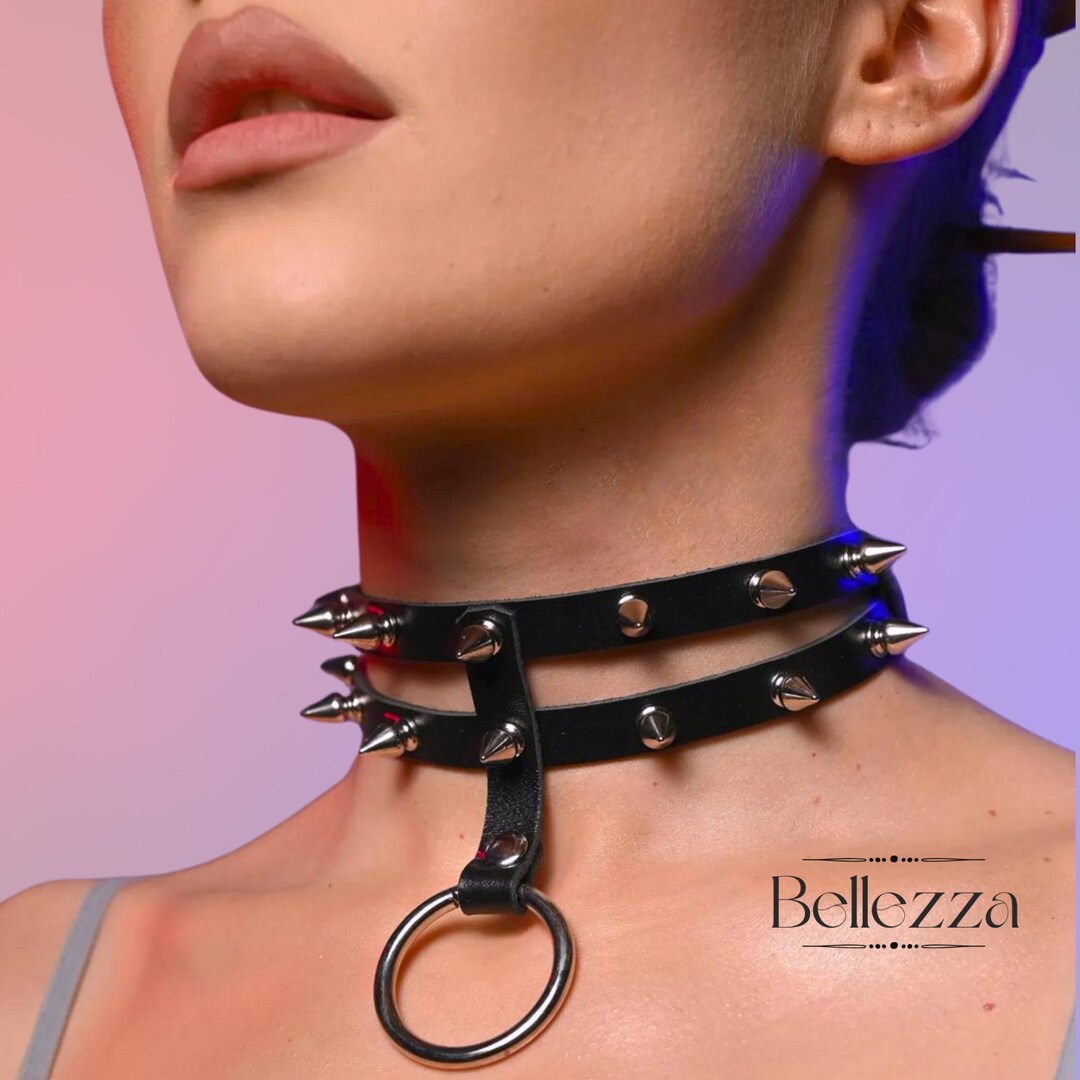 Spiked Collar Spiked Choker, Pastel Goth Necklace, Choker Collar ...