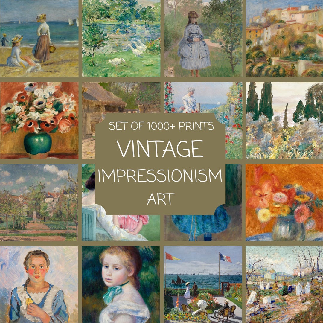 1000+ Vintage Impressionism Art Prints Mega Bundle (digital Download ...
