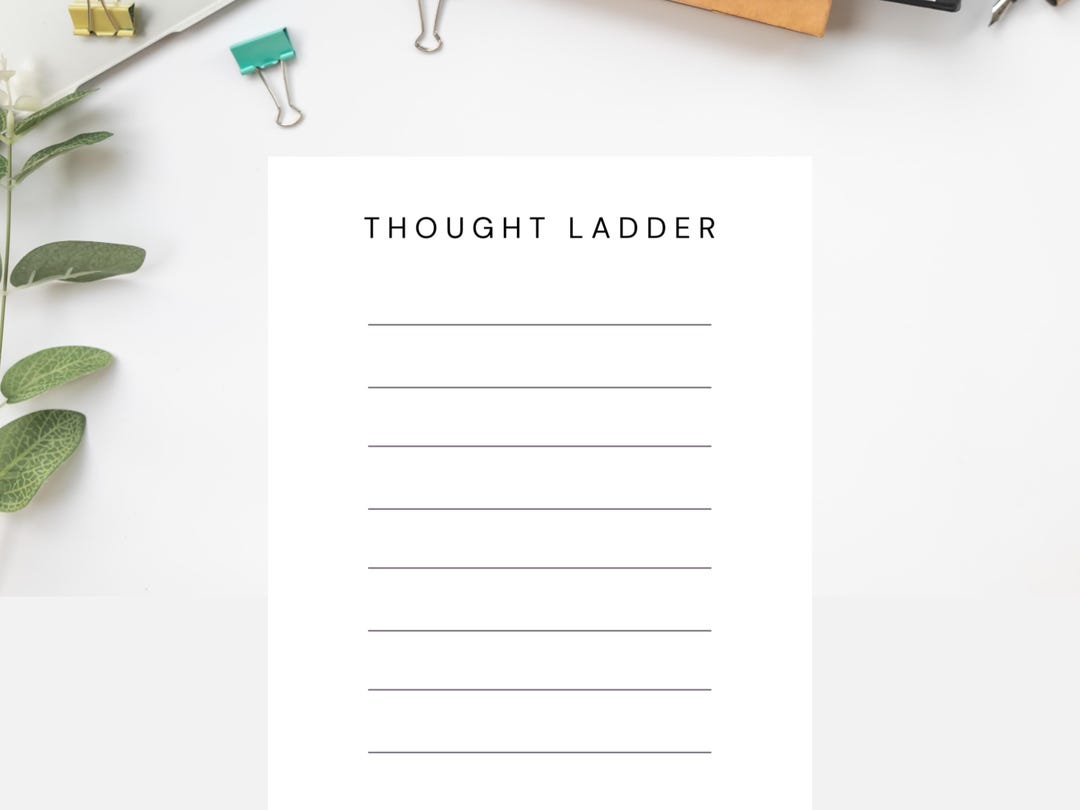 Thought Ladder for Limiting Beliefs | Printable Minimalist | Change ...