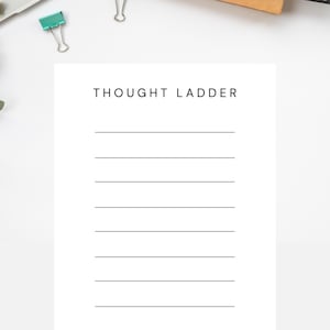 Thought Ladder for Limiting Beliefs | Printable Minimalist | Change ...