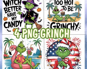 Seasonal Grinch Png Funny Holiday Grinch T-shirt Designs Summer Grinch ...