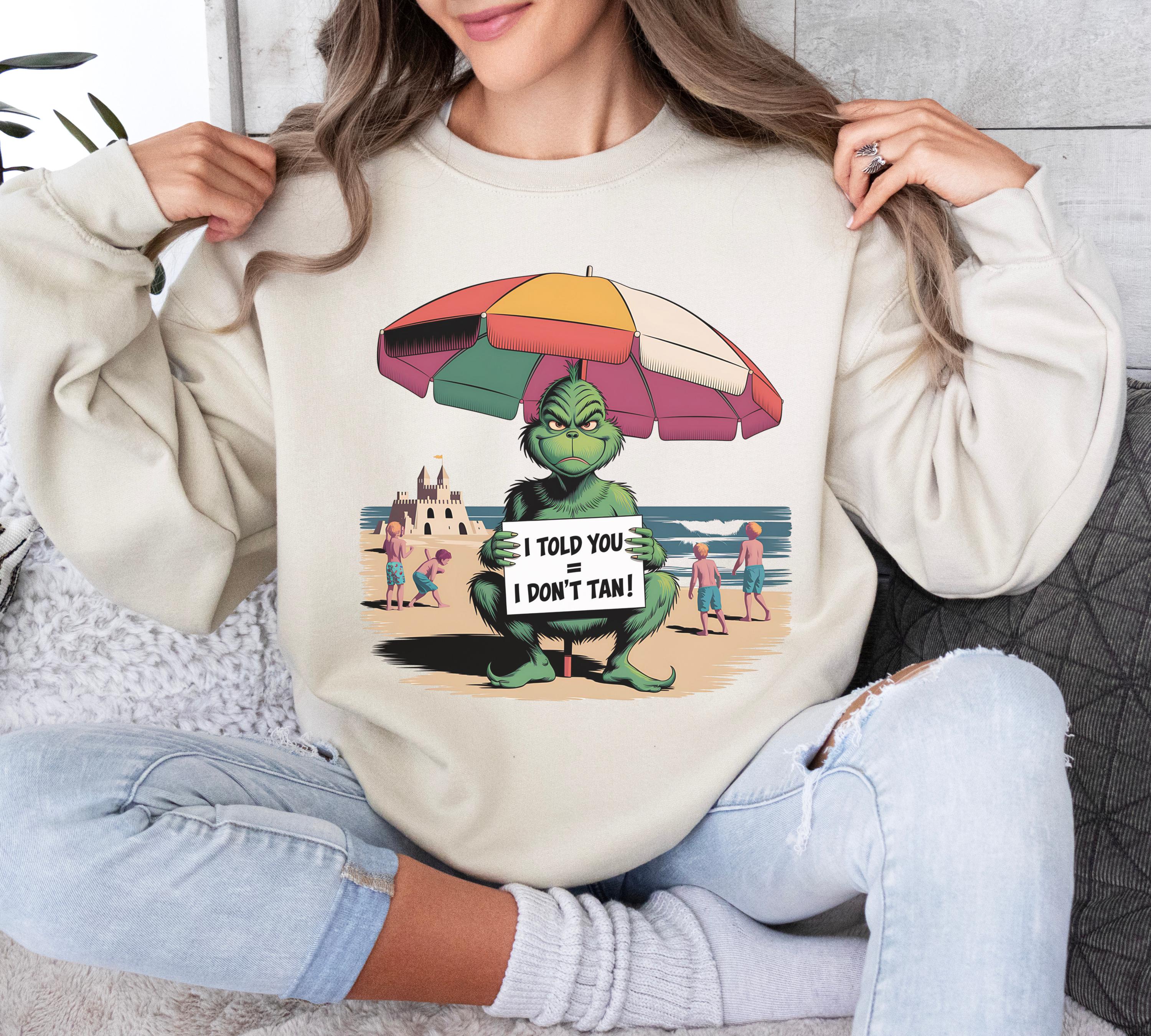 Grinch Summer Coquette & Preppy Grinch PNG I Told You, I Don’t Tan High ...