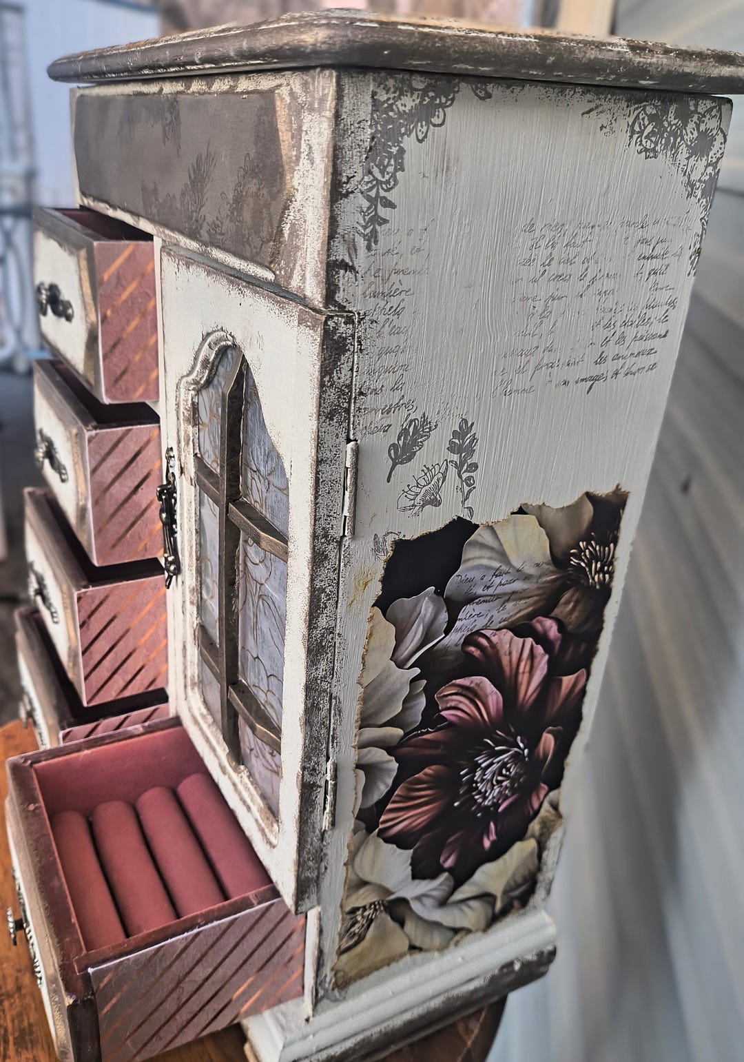 Fancy Hand-painted Medium Size, Jewelry Armoire, Jewelry Box, Jewelry ...