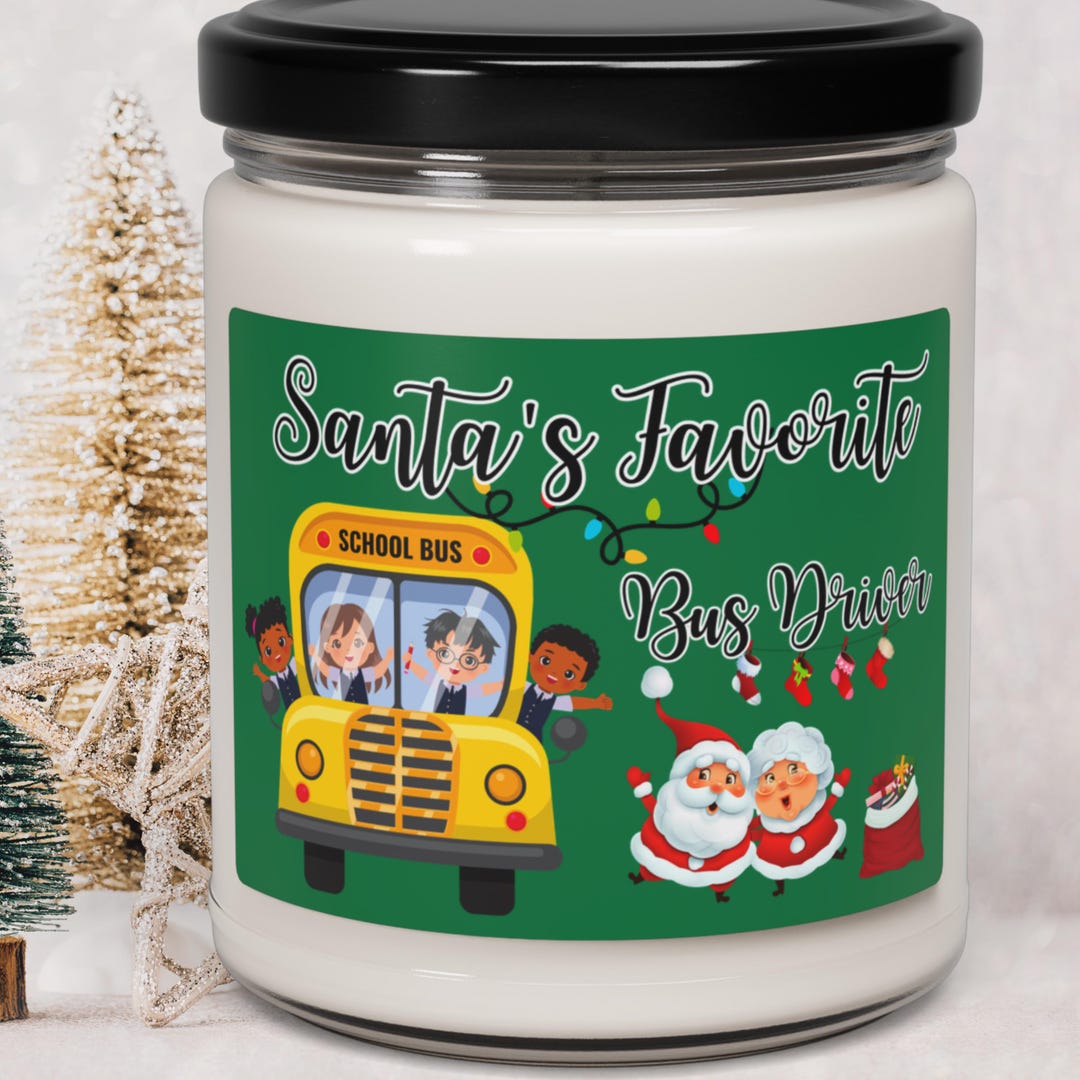 Scented Candle, Christmas School Bus Driver Gift, Holiday Winter Break ...