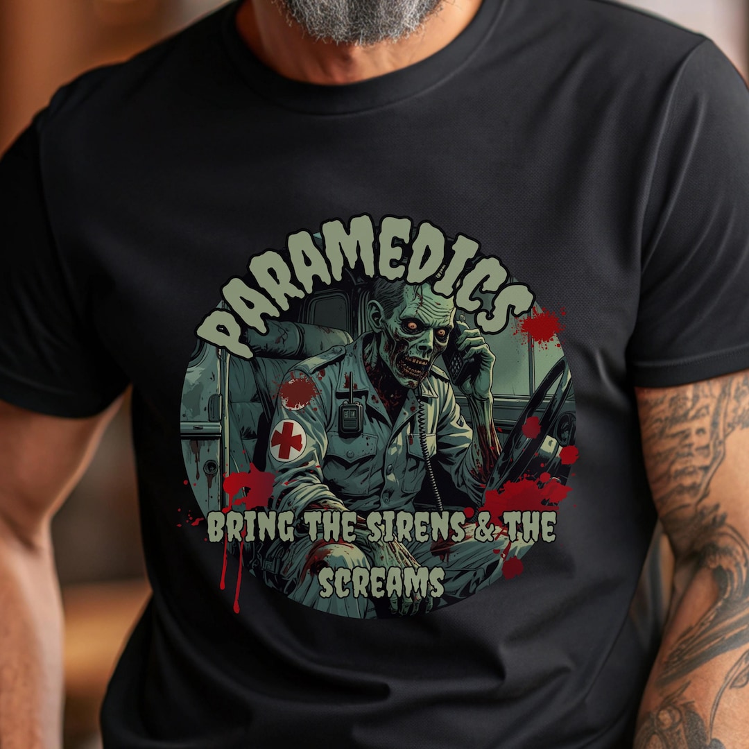 Zombie Paramedic Halloween Tee: Funny EMT, Horror Medic Shirt - Etsy