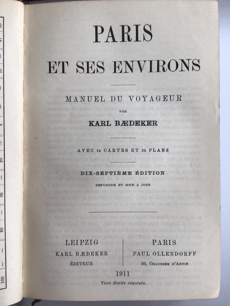 BAEDEKER European Travel Guides- Various Issues 1893 to 1925 - Sold ...