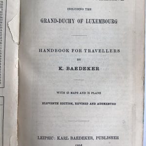 BAEDEKER European Travel Guides- Various Issues 1893 to 1925 - Sold ...