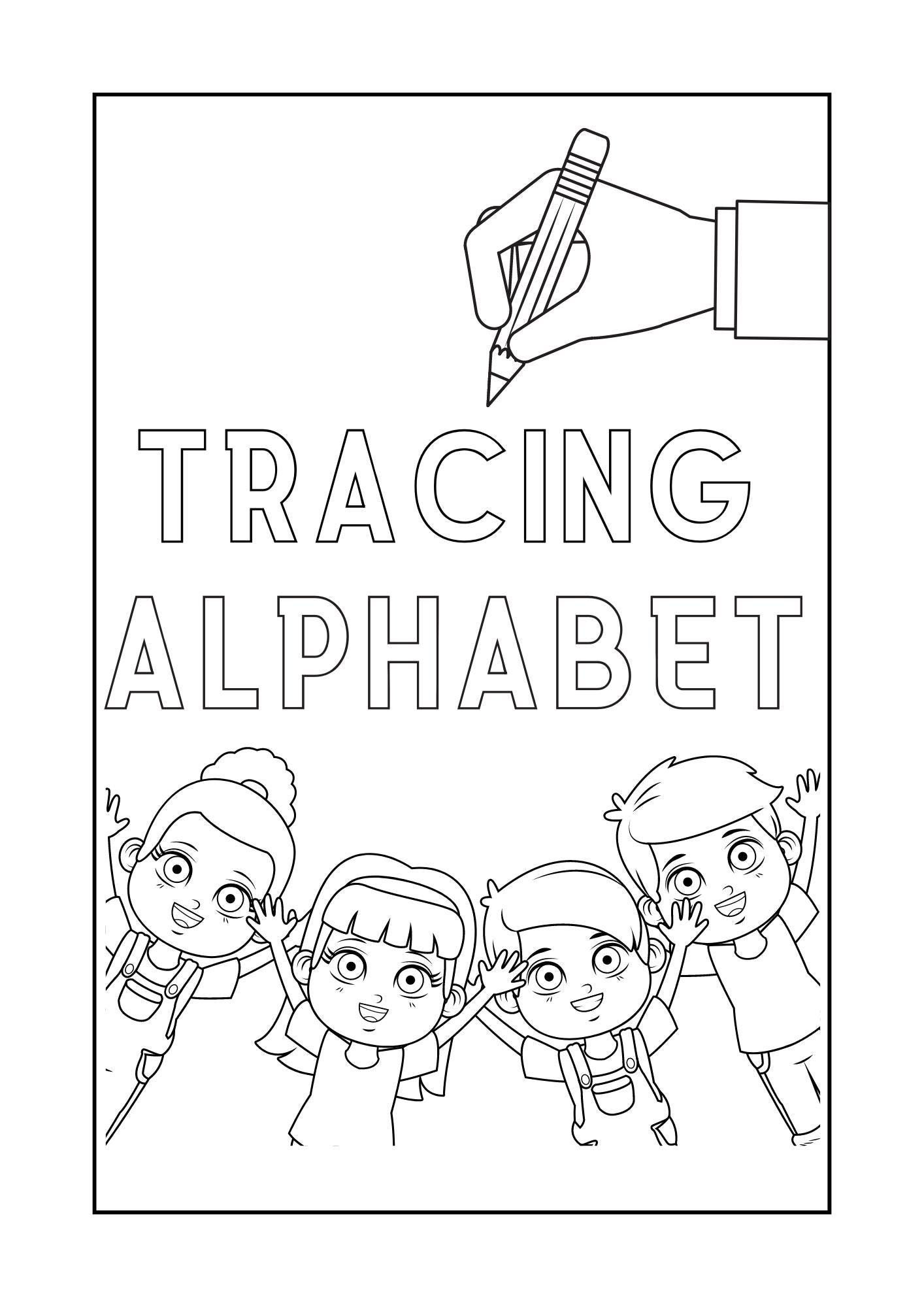Alphabet Tracing Worksheet/alphabet Trace/abc Tracing Workbook ...