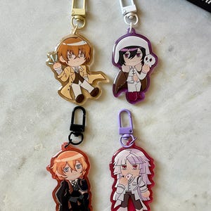 Bungou Stray Dogs | BSD Keychains (CLEARANCE) - Etsy