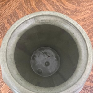 Vintage Haeger Pottery Ribbed Olive Green Round Planter No. 195-034 USA ...