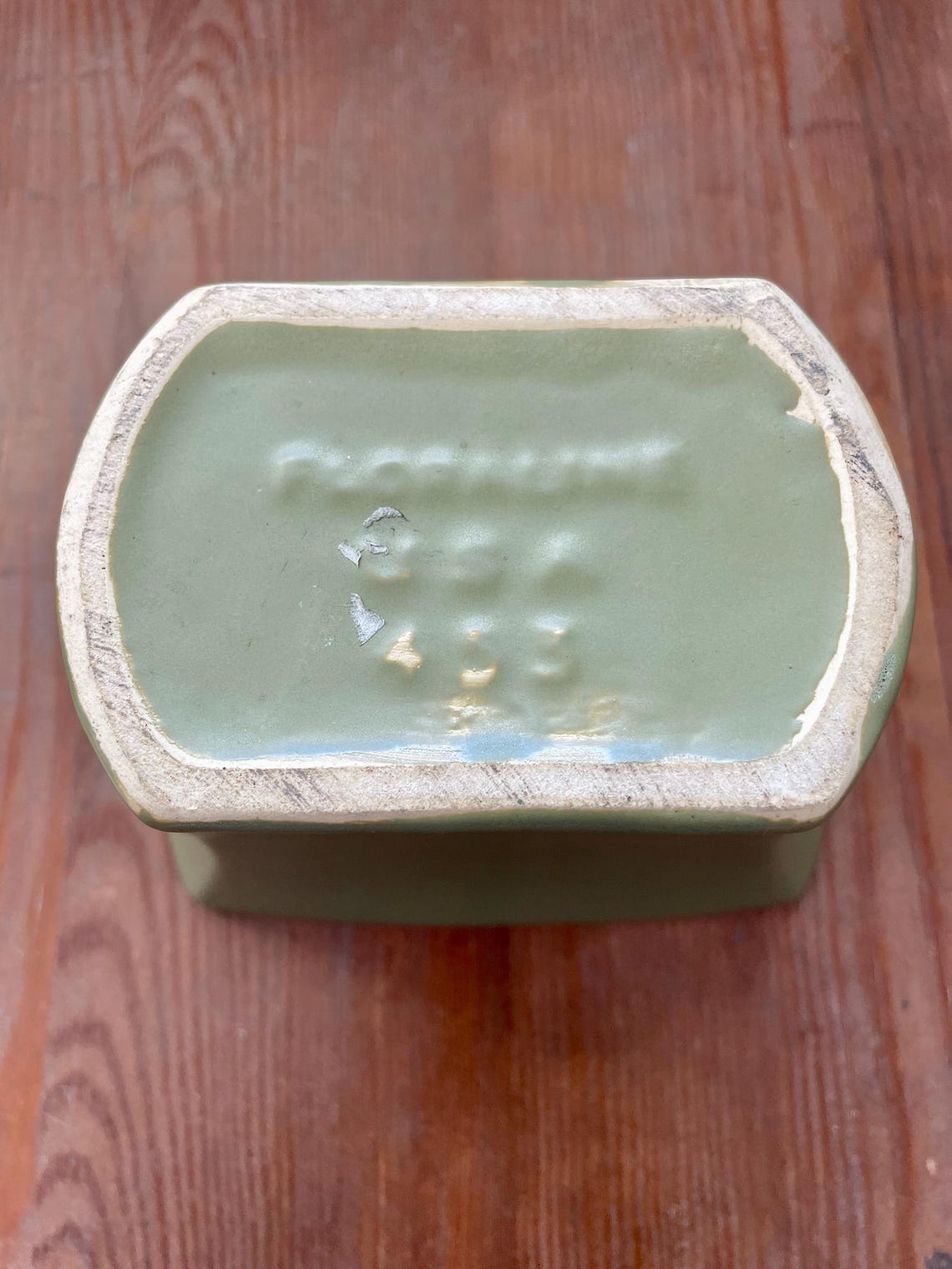 Vintage Mccoy Pottery Floraline Pedestal Green Flower Vase #453 Marked ...