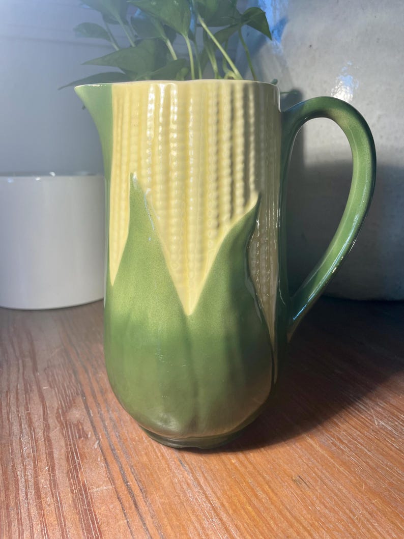 Vintage Shawnee Pottery 1950's Tall Queen Corn Pitcher Glazed and ...