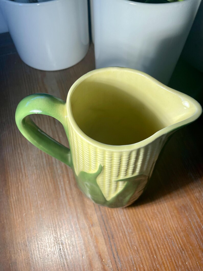 Vintage Shawnee Pottery 1950's Tall Queen Corn Pitcher Glazed and ...