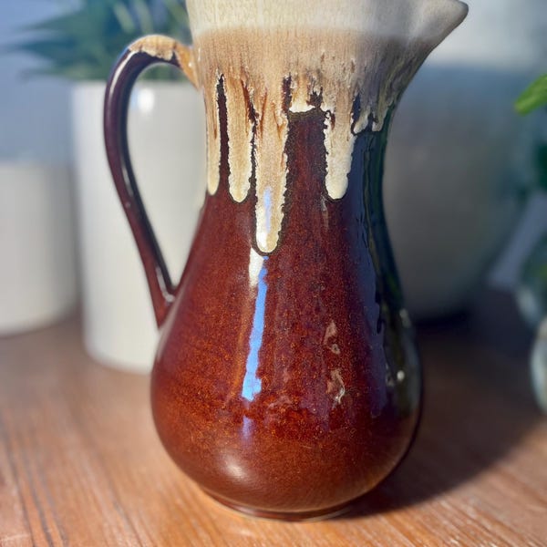 Brown Drip Pottery - Etsy
