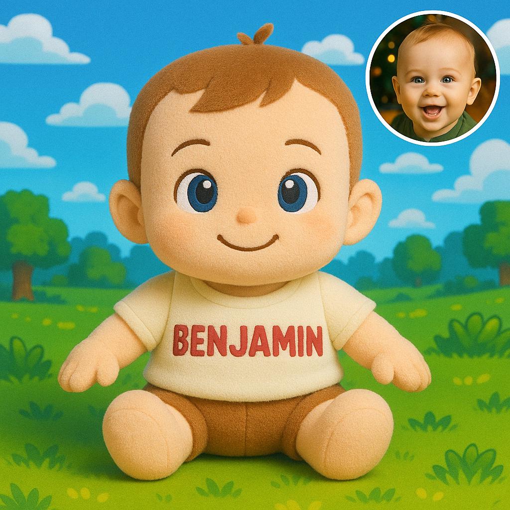 Custom Plush-style Portrait – Personalized Soft Toy Artwork From Your ...