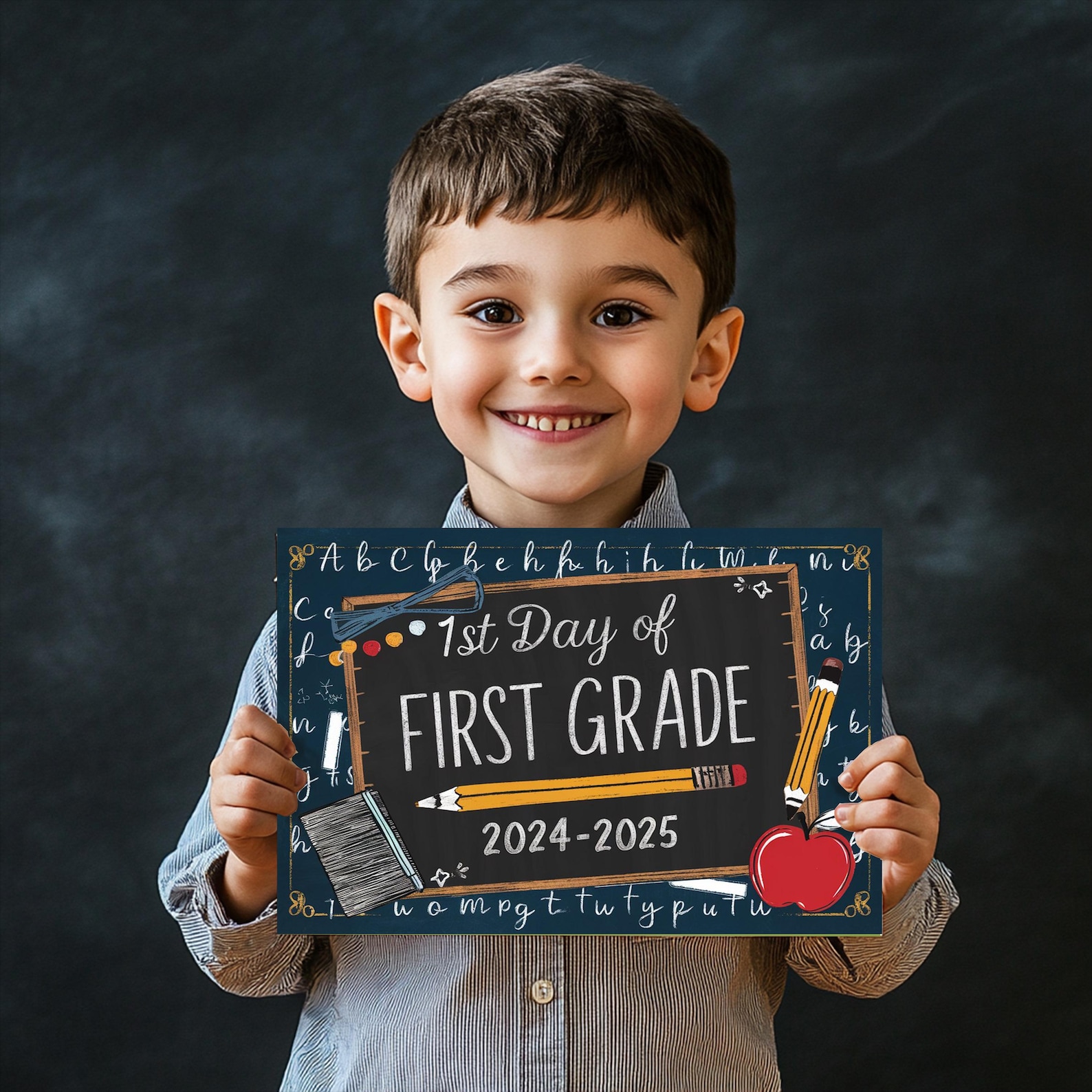 First Day of 1st Grade Sign, First Day of School Sign, Printable 1st ...