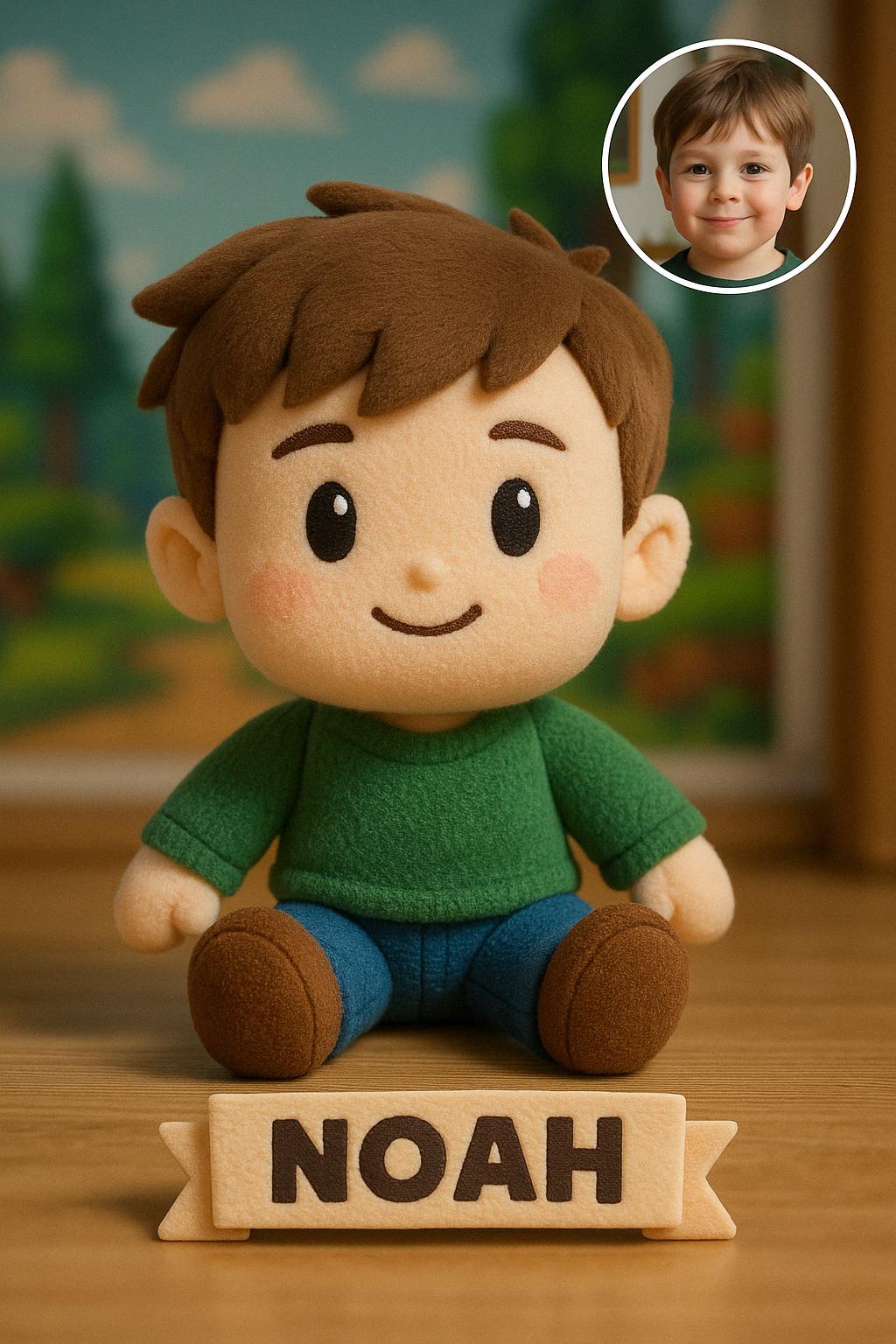 Custom Plush-style Portrait – Personalized Soft Toy Artwork From Your ...