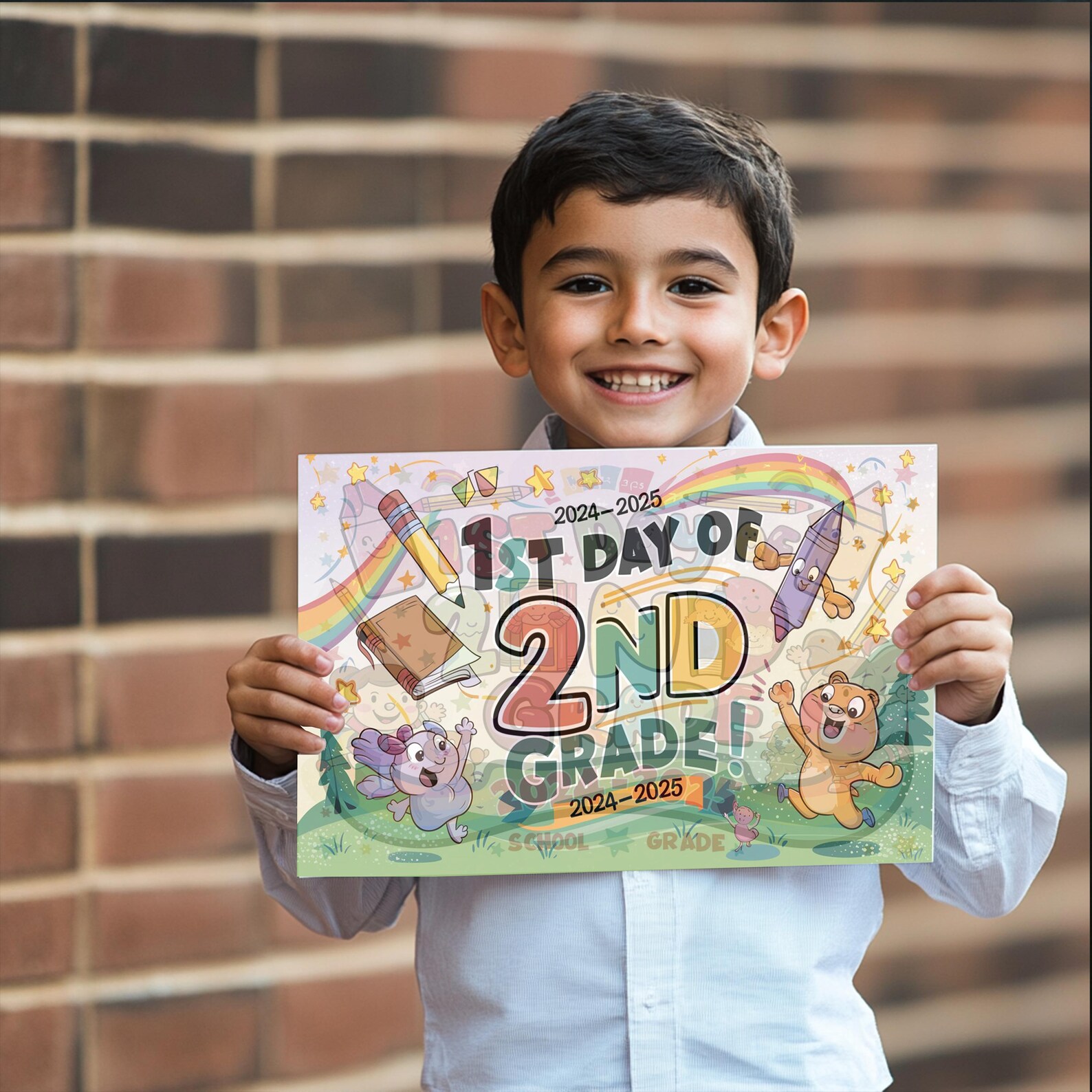 First Day of 2nd Grade Sign, First Day of School Sign, Printable 2nd ...