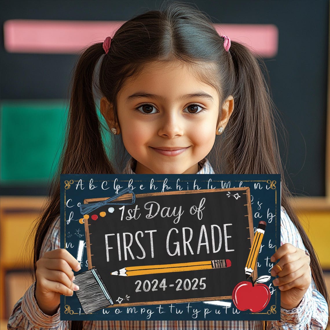 First Day of 1st Grade Sign, First Day of School Sign, Printable 1st ...
