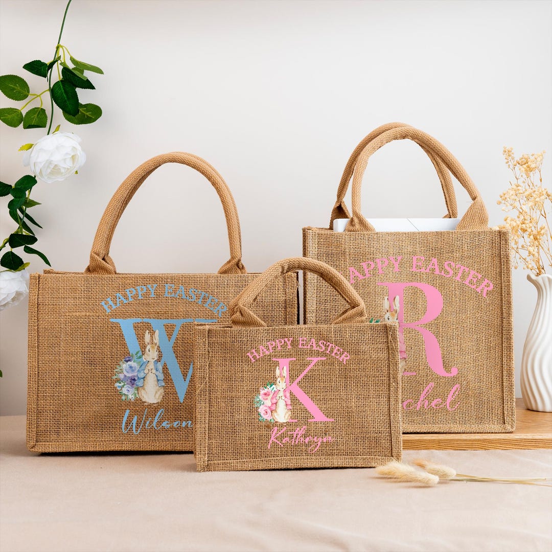 Personalised Easter Bag, Easter Gift Bags With Name, Personalized ...