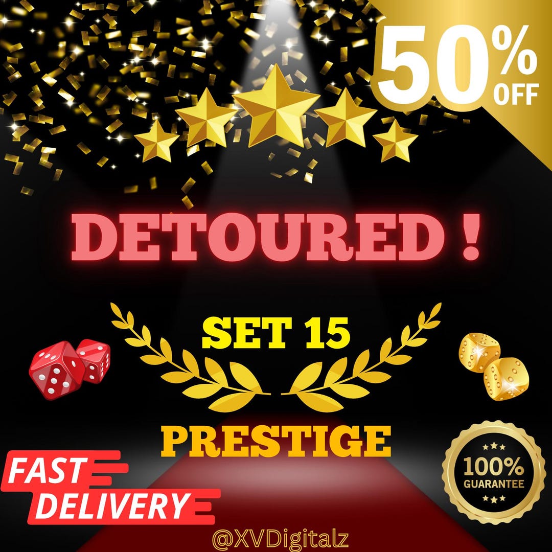 Detoured Set 15 Prestige 5 Star Sticker Quick Send - Etsy