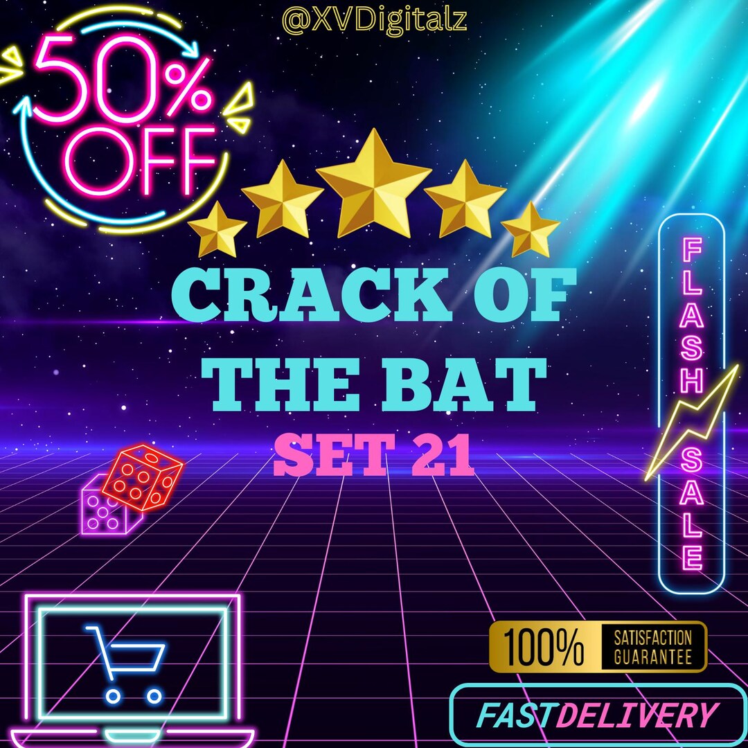 Crack of the Bat Set 21 5 Star Sticker - Etsy
