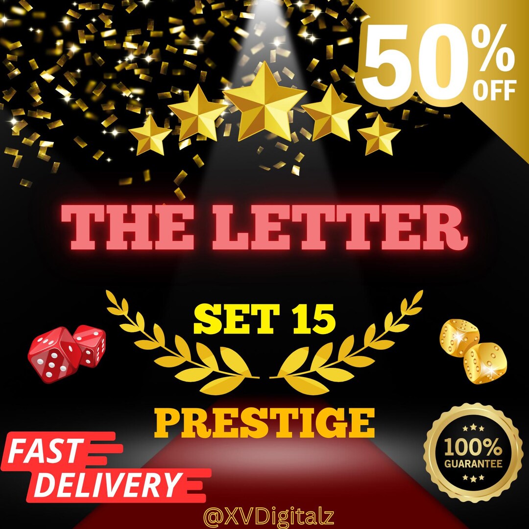 The Letter Set 15 Prestige 4 Star Sticker Quick Send - Etsy