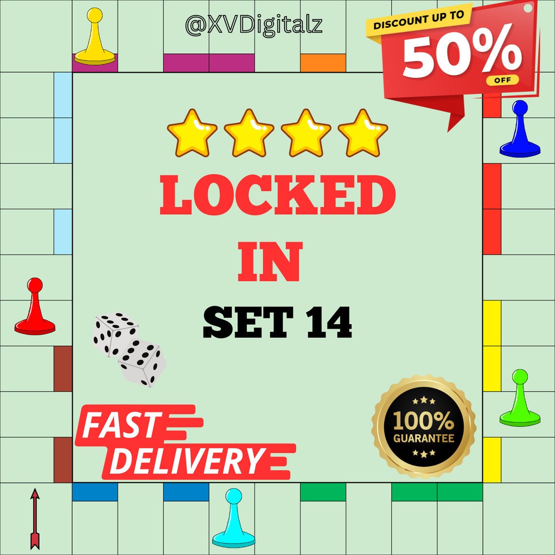 Locked in Set 14 4 Star Sticker - Etsy
