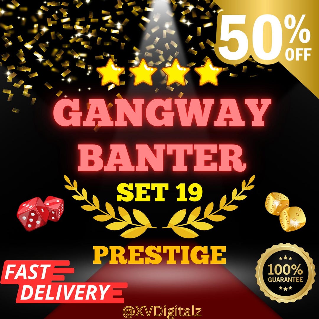 Gangway Banter Set 19 Prestige 4 Star Sticker Quick Send - Etsy