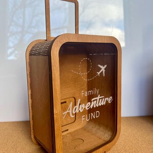 Adventure Fund, Money Box, Vacation Fund, Custom Wooden Piggy Bank ...