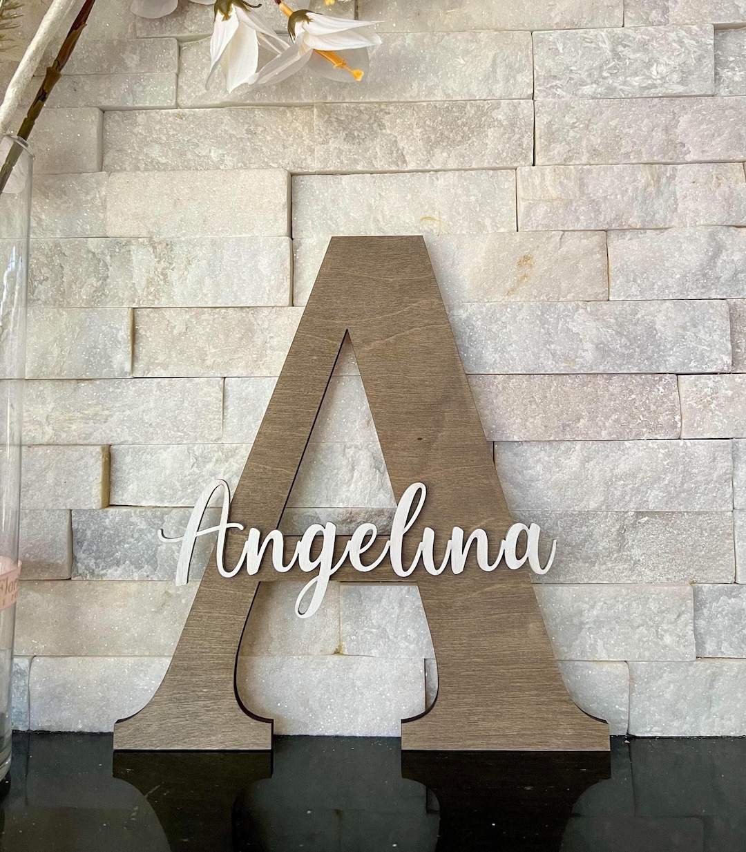 Personalized Wooden Name Sign - Custom Nursery Wall Decor - Baby Room ...