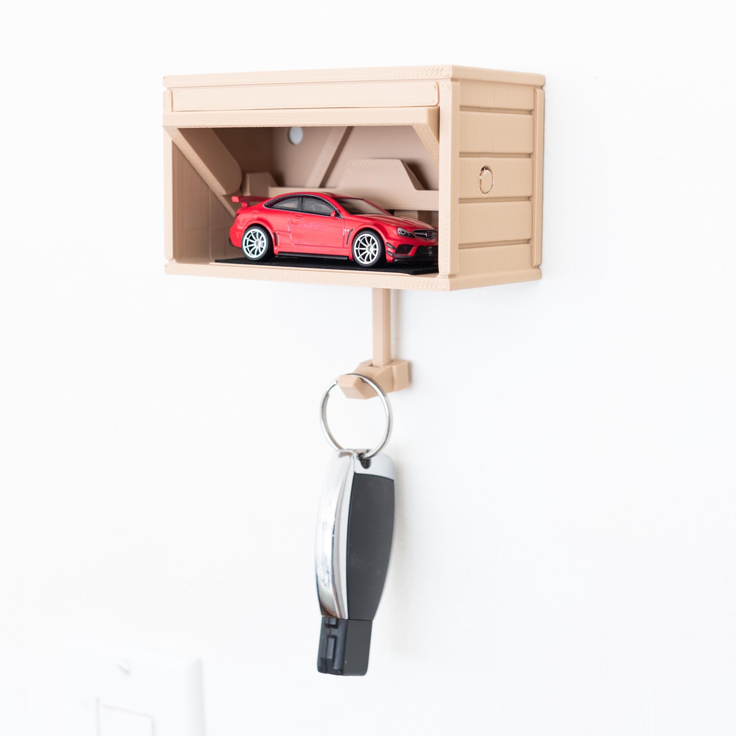 Key Organizer Hot Wheels Garage With Opening Door | 3D Printed Wall ...