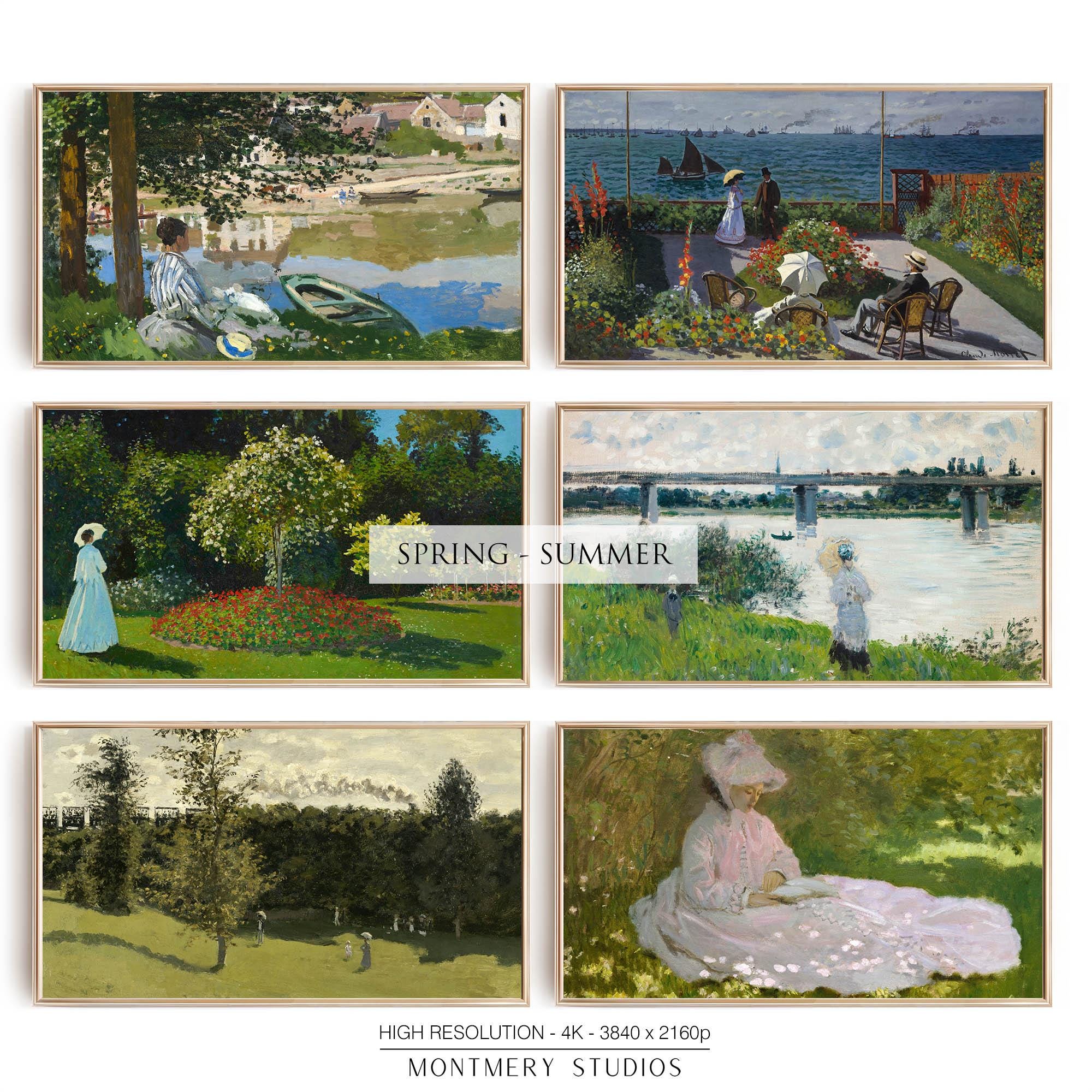 Claude Monet Frame TV Art Bundle 80 Monet Paintings Vintage ...