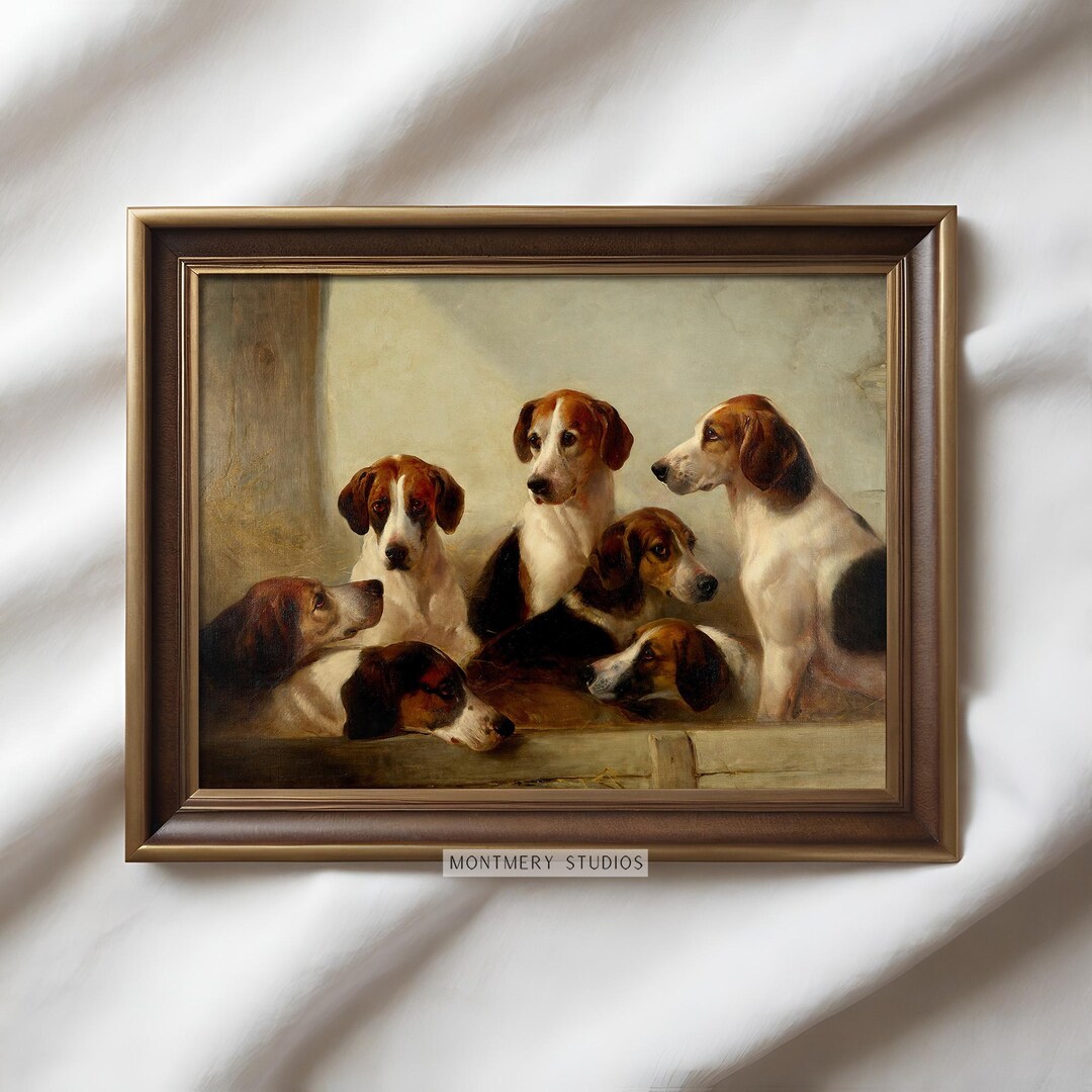 Hounds Wall Art, Hunting Dogs Print, English Fox Hounds, Baby Boy ...