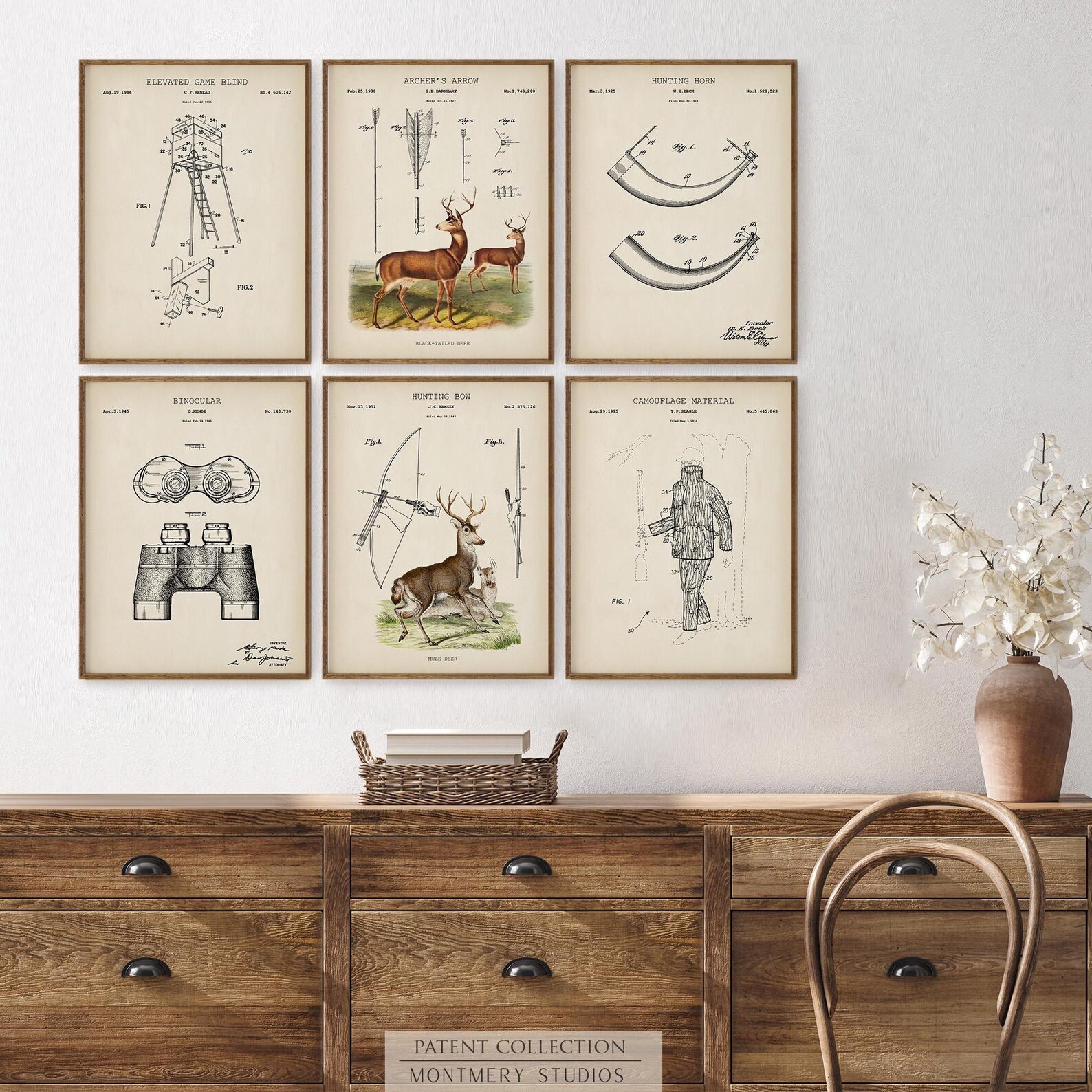Vintage Deer Hunting Patents Set of 12, Deer Hunting Print, Deer Hunter ...
