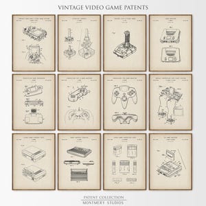 Vintage Video Game Patents, Retro Gaming Prints, Gamer Wall Art ...