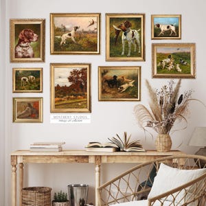 Hunting Dogs Gallery Wall Art Set of 10, Hunting Dog Prints, Farmhouse ...