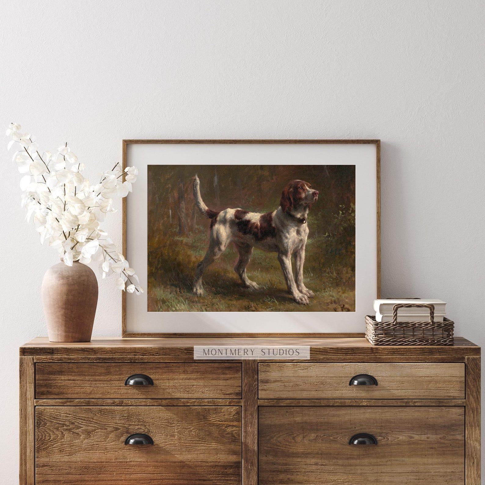 Limier Briquet Hound Print, French Hunting Dog Art, Vintage Realistic ...