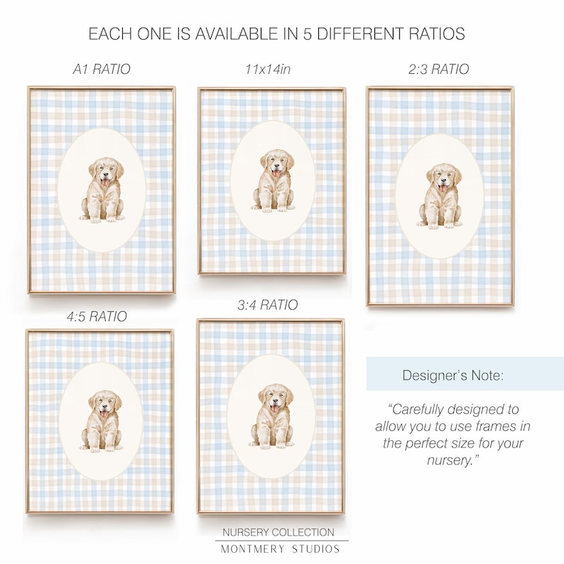 Puppy Nursery Wall Art Set, 20+ Dog Breeds Printables, Baby Boy Puppy ...
