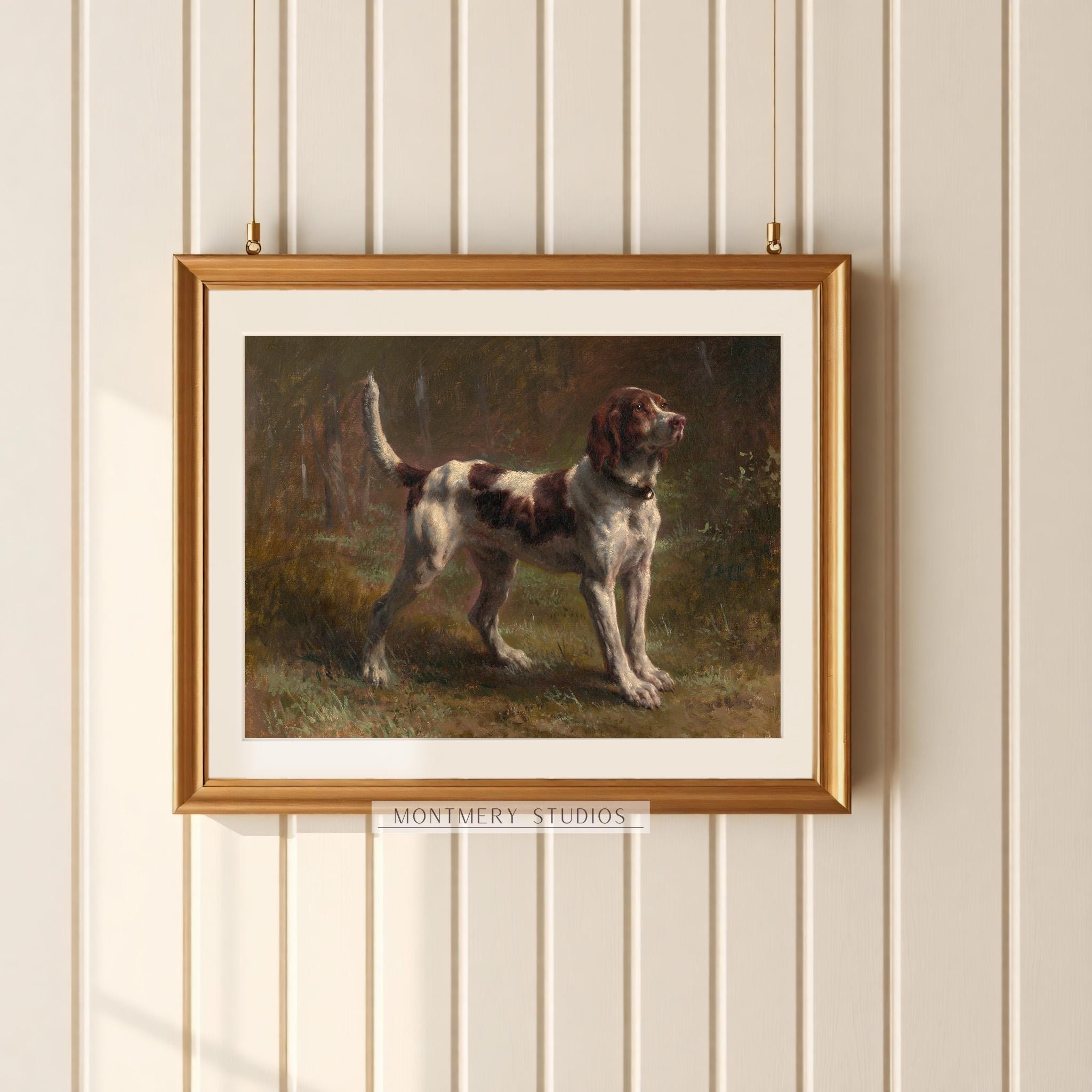 Limier Briquet Hound Print, French Hunting Dog Art, Vintage Realistic ...